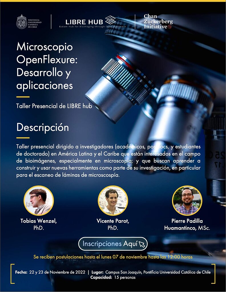 OpenFlexure Microscope workshop in Chile | LIBRE hub - Events - GOSH ...